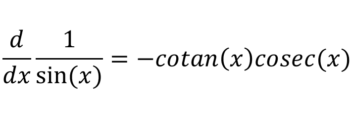 Differentiation of cosec(x)
