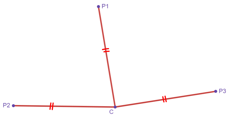 Proof that every triangle can be circumscribed by a circle